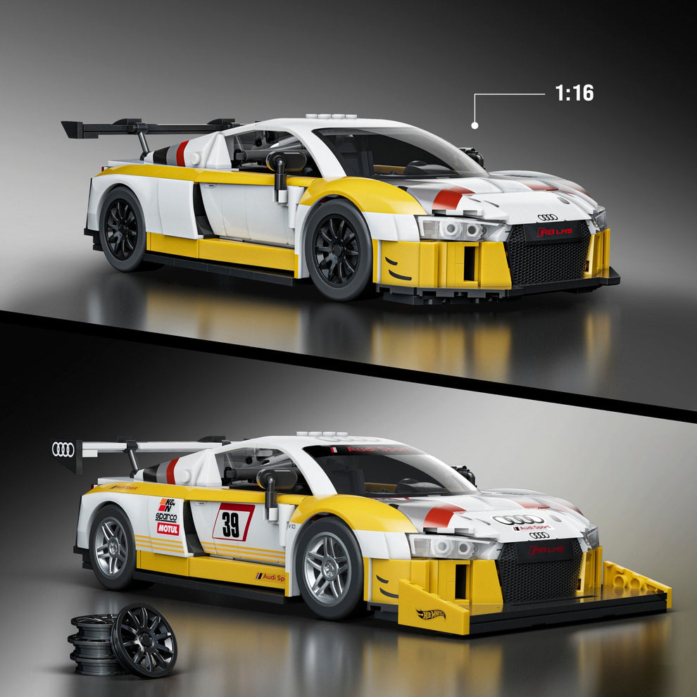 Mattel Brick Shop Hot Wheels ‘15 Audi R8 LMS Building Toy Kit ...